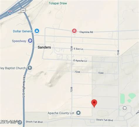 Arizona Park Unit I Ests Lot 266 Sanders Az 86512 ®