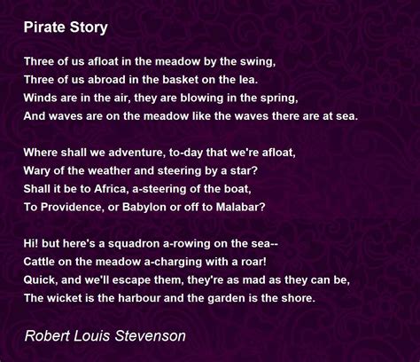 Pirate Story Poem By Robert Louis Stevenson Poem Hunter