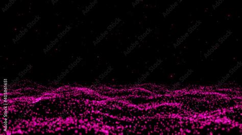 Pink Particles Plane Resonance Frequency Sound Neon Waveform Flow