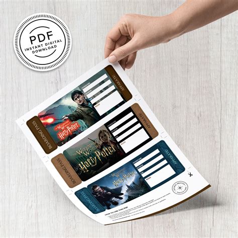 Surprise Universal Studios Trip Ticket Printable Vacation Ticket