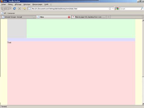 Mise En Page Css Bandeau Fixe Contenu Ajustable Css