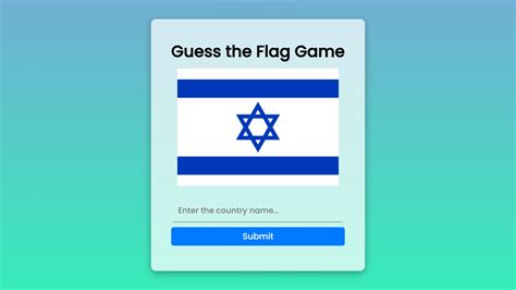 Guess The Flag Game Using Html Css And Javascript With Source Code