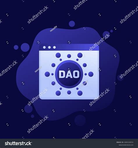 Dao Decentralized Autonomous Organisation Vector Design Stock Vector Royalty Free 2201124711