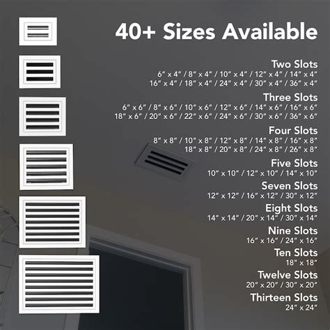 Quietcool 5 75 In X 35 75 In 2 Way Aluminum Sidewall Ceiling Diffuser