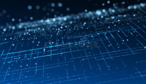 Blue Digital Code Rain In A Futuristic Matrix Style Represents