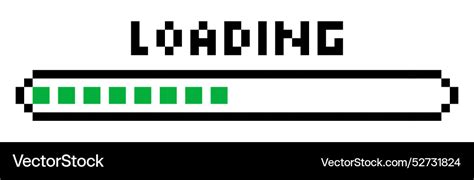 pixel loading bar y2k retro 8 bit interface game vector image