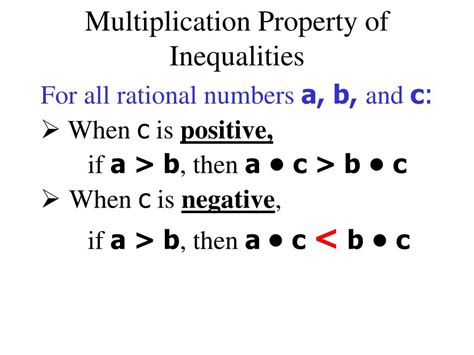 Ppt 4 3 The Multiplication Property Of Inequality Powerpoint Presentation Id 6624272