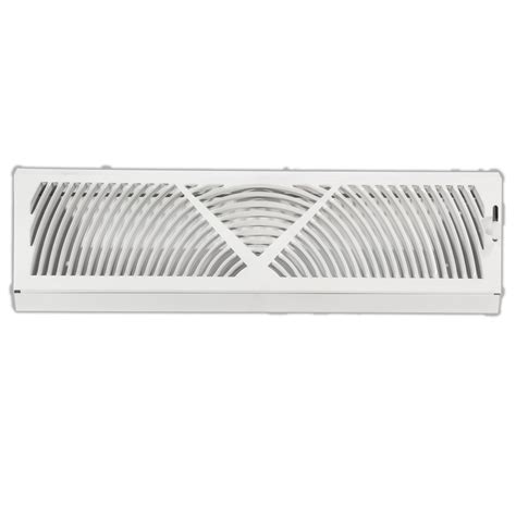 18in Baseboard Diffuser White Steel Breeze33