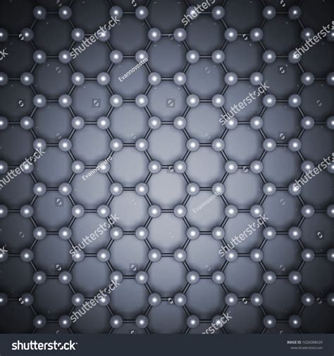 Graphene Layer Structure Schematic Molecular Model Stock Illustration