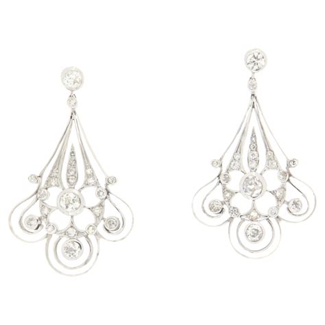 Rivièra 18 Karat White Gold Pear Drop Diamond Earrings For Sale At 1stdibs