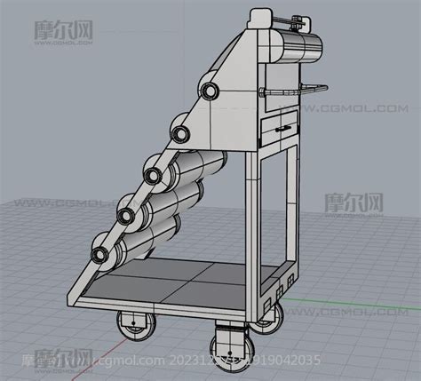 带滚筒计量器的布料车rhino模型机械工具模型下载 摩尔网cgmol
