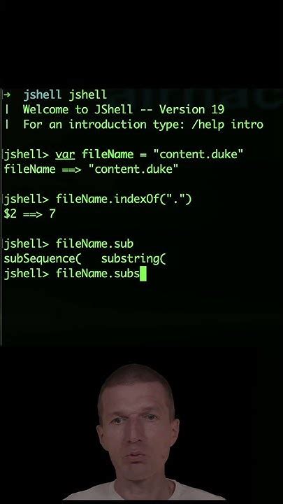 Stringsubstring And Jshell Airhacks Java Short Youtube