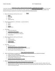 Human Sexuality Assign Docx Human Sexuality Dr P Zaleski Kramer Assignment Chaps