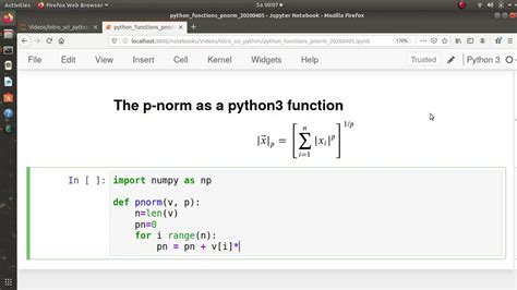 functions in python3 the p norm youtube
