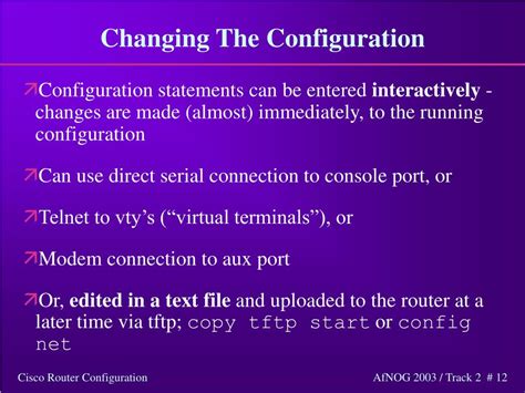 Ppt Cisco Router Configuration Basics Presented By Mark Tinka Uganda