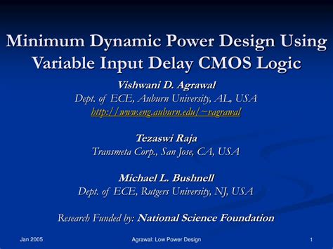 ppt minimum dynamic power design using variable input delay cmos logic powerpoint presentation