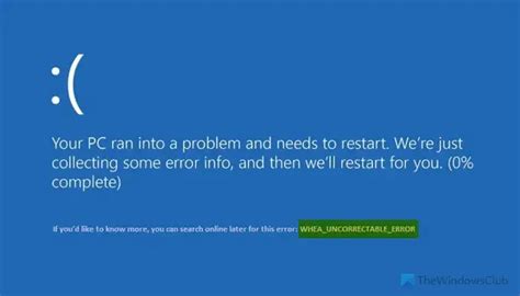 WHEA UNCORRECTABLE ERROR X BSOD Fix