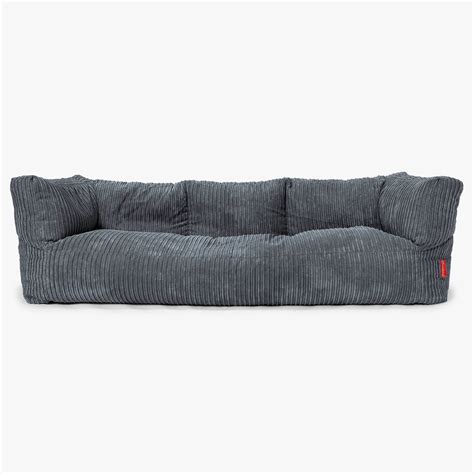 Lounge Pug 3 Sitzer Riesen Sitzsacksofa Cord Schiefergrau Albert
