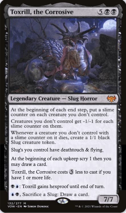 Toxrill The Corrosive Before Play Testing R Mtg