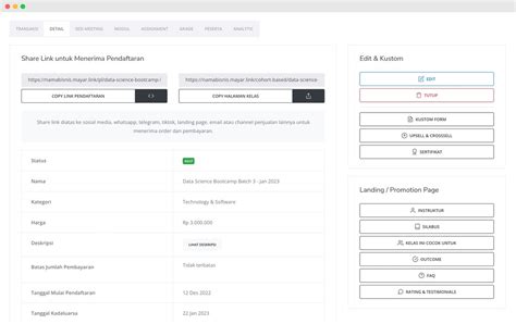 Mayar Untuk Penyelenggara Kelas Online Bootcamp Dan Webinar