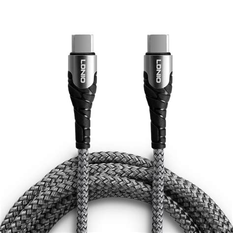 Kabel do szybkiego ładowania USB C USB C 2m 65W szary