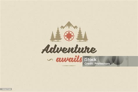 인사말 카드와 포스터 및 기타 를위한 손으로 그린 나침반 장미 기호와 인용 타이포그래피 로고에 대한 스톡 벡터 아트 및 기타 이미지 로고 모험 나침반 Istock