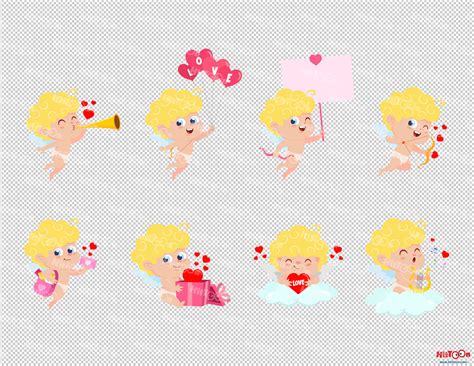 Cute Cupid Angel Character Digital Clip Art By Hittoon Thehungryjpeg