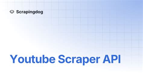 Youtube Scraper API | Scrapingdog