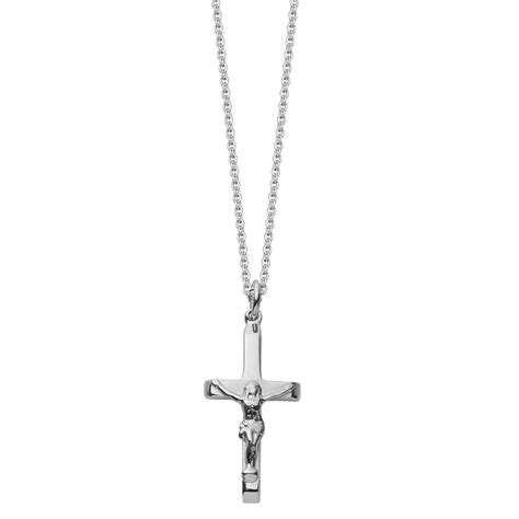 Sterling Silver Crucifix Necklace Hersey And Son Silversmiths