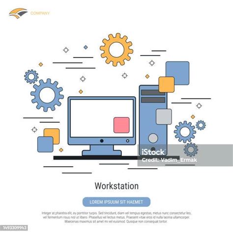 Workstation Vector Illustration Stock Illustration Download Image Now