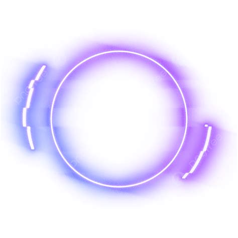 Purple Neon Border Frosted Glass Circle Cyber Neon Border Border