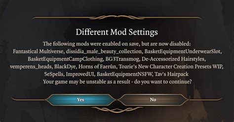 The Following Mods Were Enabled On Save Are Now Disabled R