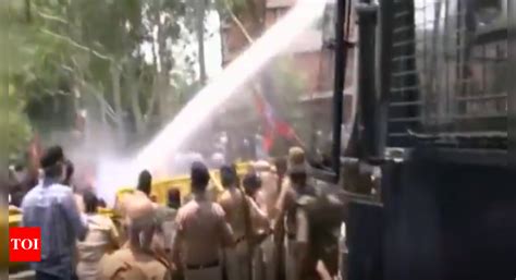 Water Cannon Tear Gas Used To Disperse Bjym Activists Trying To Lay