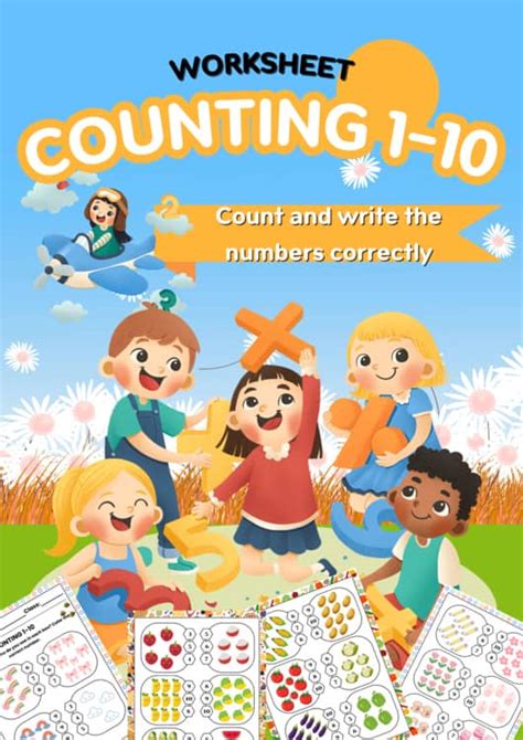 Count And Write 1 10 Match Worksheets For Kingdergrade And Greade 1