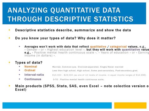 Analyzing Quantitative Data With Spss Ppt Download