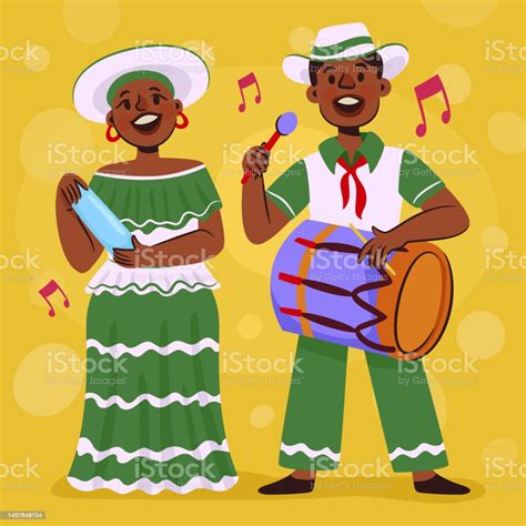 Hand Drawn Latin Music Band Illustration Vector Illustration Stock