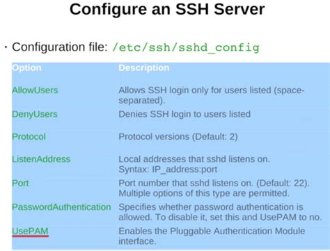 Configure An Ssh Server Flashcards Quizlet