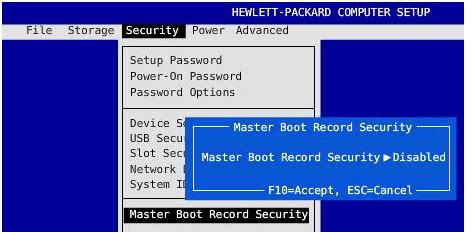This Is How You Can Enable Master Boot Record Security