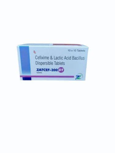 Zatcef 200 Dt Tab 200mg Packaging Size 1 10 Tablets At ₹ 120 Strip In Kanpur
