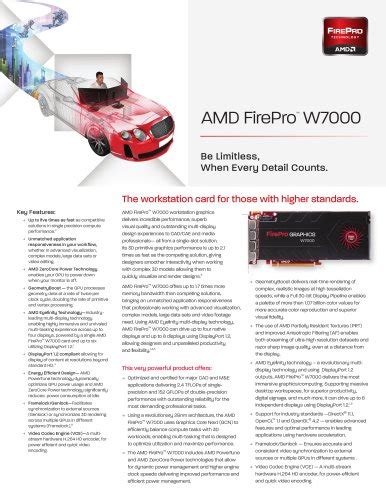 Amd Firepro W7000 Amd Pdf Catalogs Technical Documentation Brochure