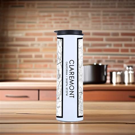 Claremont California Map Tumbler In Classic — Jace Maps