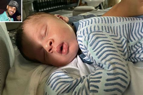 Chris Brown Shares Photos Of Newborn Son Aekos Face