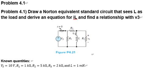 Solved Problem 41problem 41 ﻿draw A Norton Equivalent