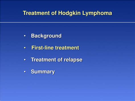 Ppt New Aspects In The Treatment Of Hodgkin Lymphoma Powerpoint