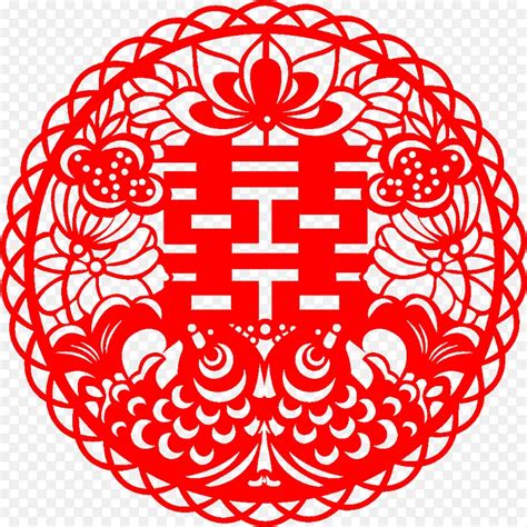 中国风囍字剪纸PNG图片素材下载 图片编号qvvavjdj 免抠素材网