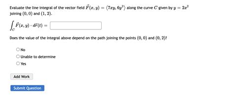 Solved Evaluate The Line Integral Of The Vector Field Chegg
