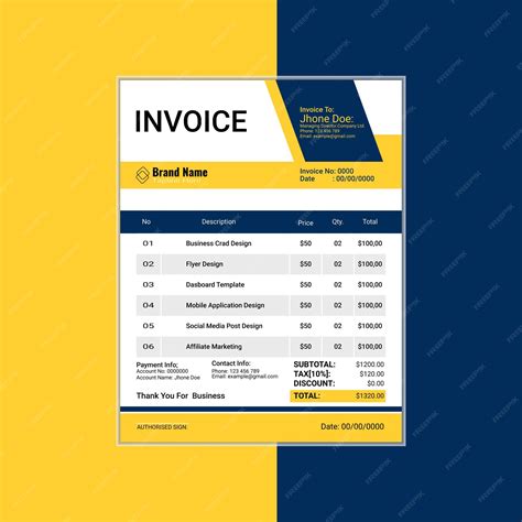 Premium Vector Vector Landscaping Invoice Template Design