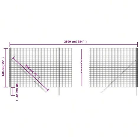Green Galvanised Steel Wire Mesh Fence 1 4m X 25m Durable Backyard