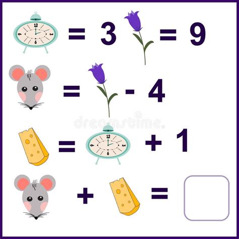 Math Task Additional Education3 Stock Vector Illustration Of Task