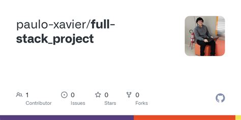 Github Paulo Xavier Full Stack Project